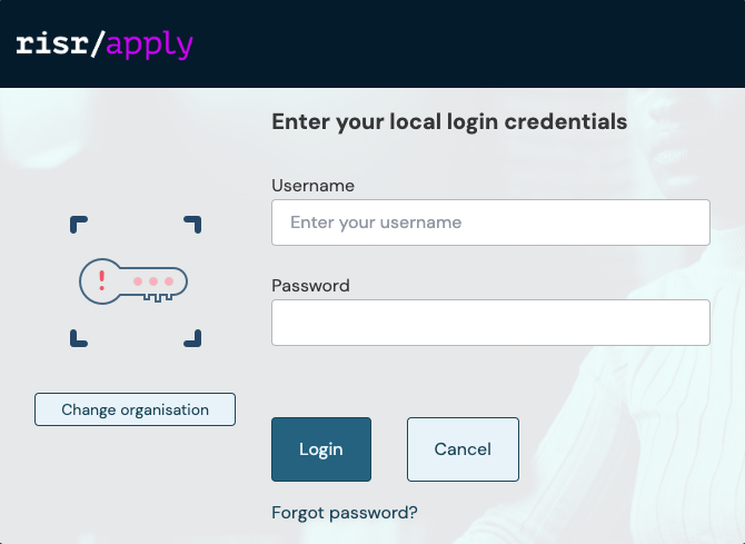 Login and authentication – risr/apply